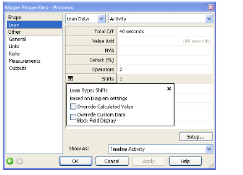 Enter Data on Value Stream Map Shapes